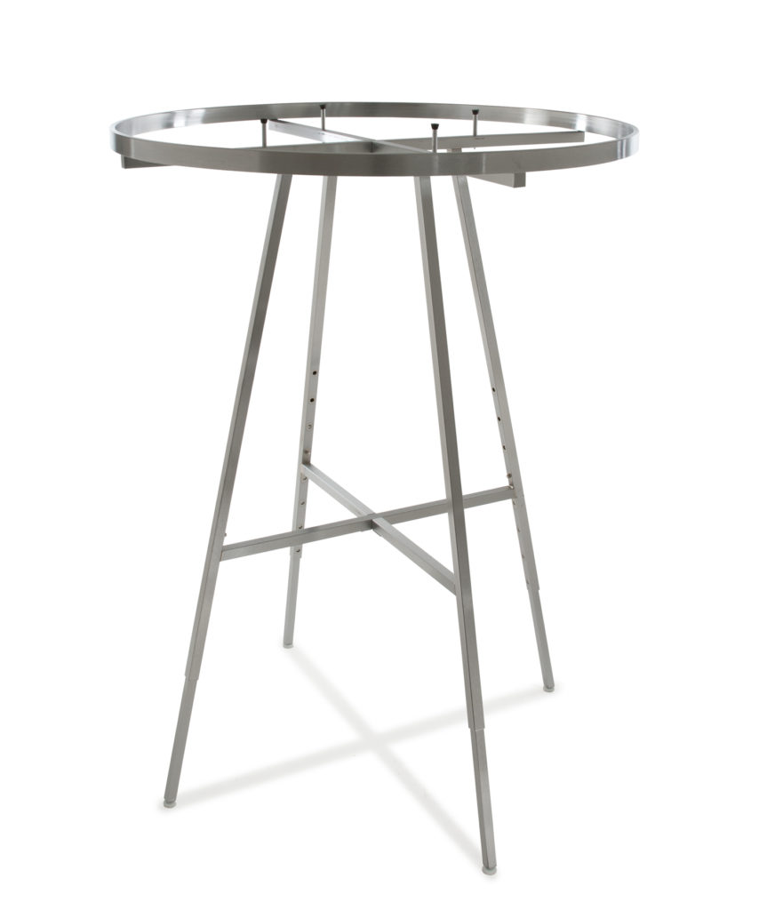 42? Dia Round Folding Rack w/ Rectangular Tubing Display