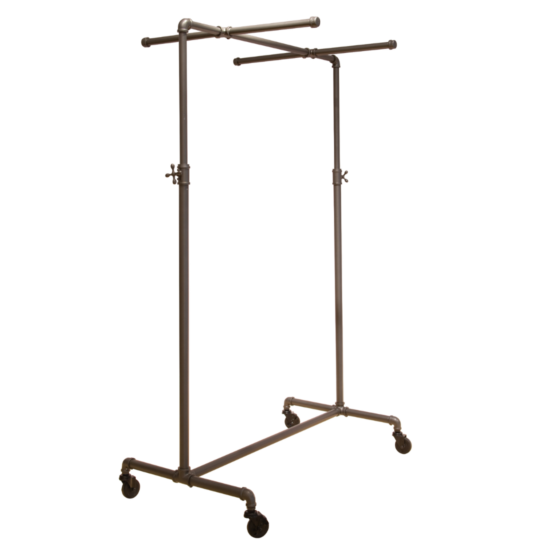 Pipeline Adjustable Ballet Rack with Two Cross Bars - Display Group Inc