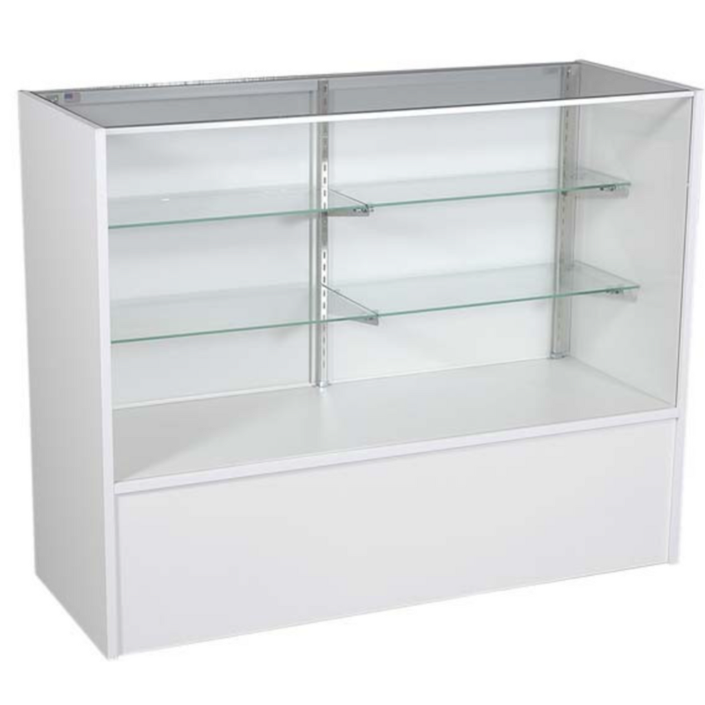 Full Vision Showcase, White - Display Group Inc
