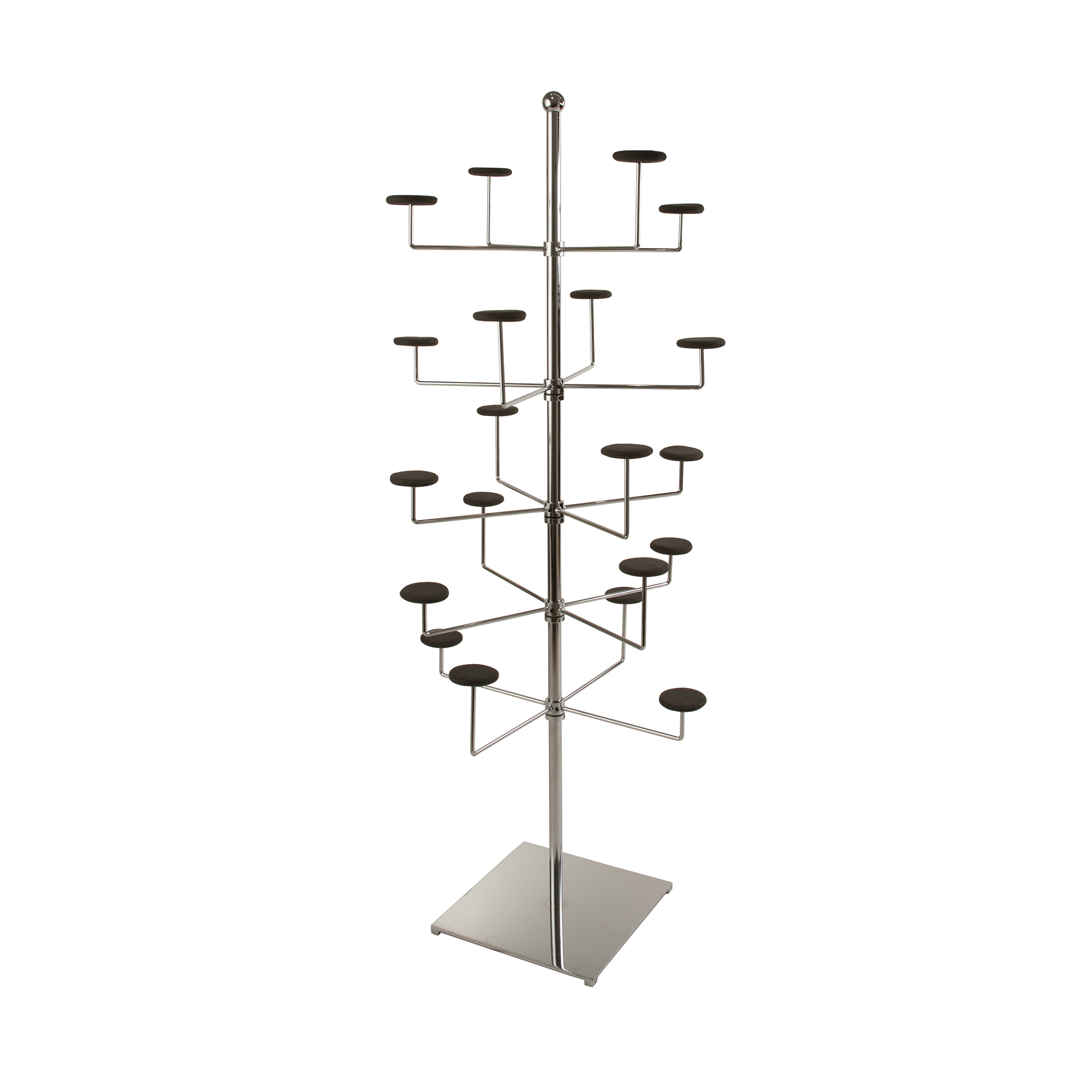 Rotating Revolving Millinery Tree with Square Base - Display Group Inc