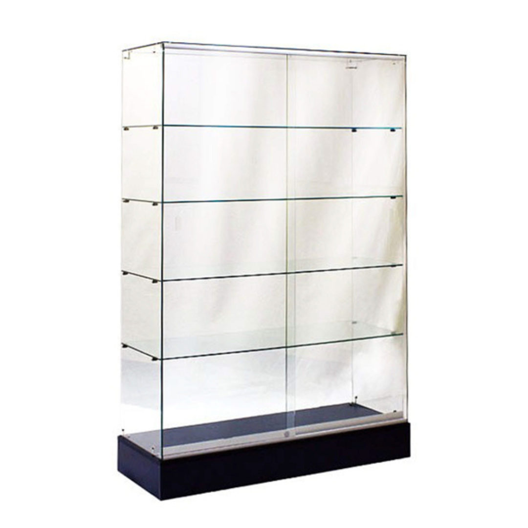48”W Tall Frameless Glass Display - Display Group Inc