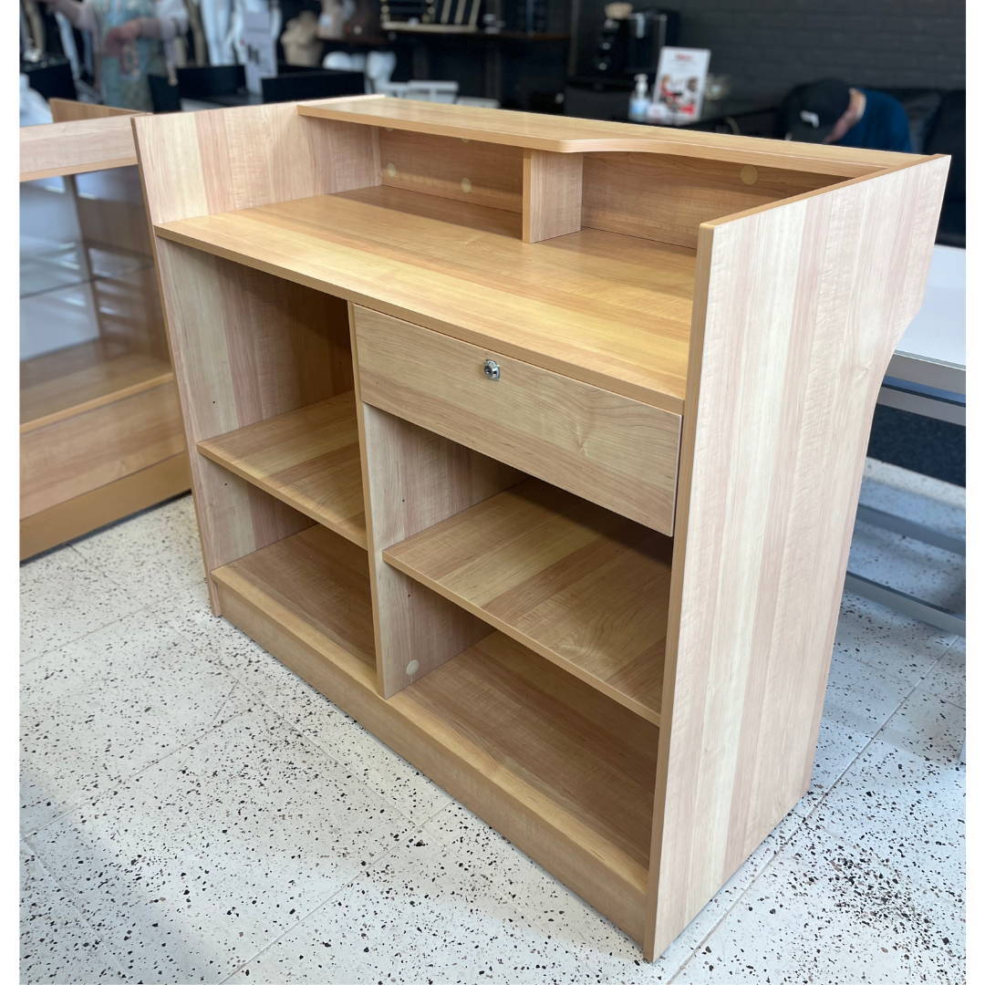 4FT Ledgetop Counter, Colour: Maple - Display Group Inc