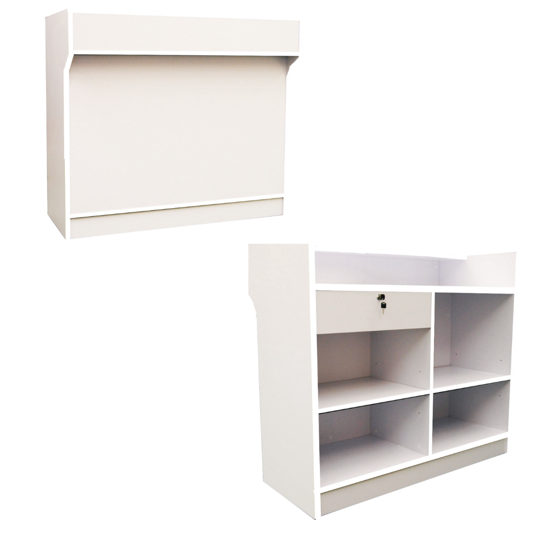 Reception/Ledgetop Counter, White – Display Group Inc