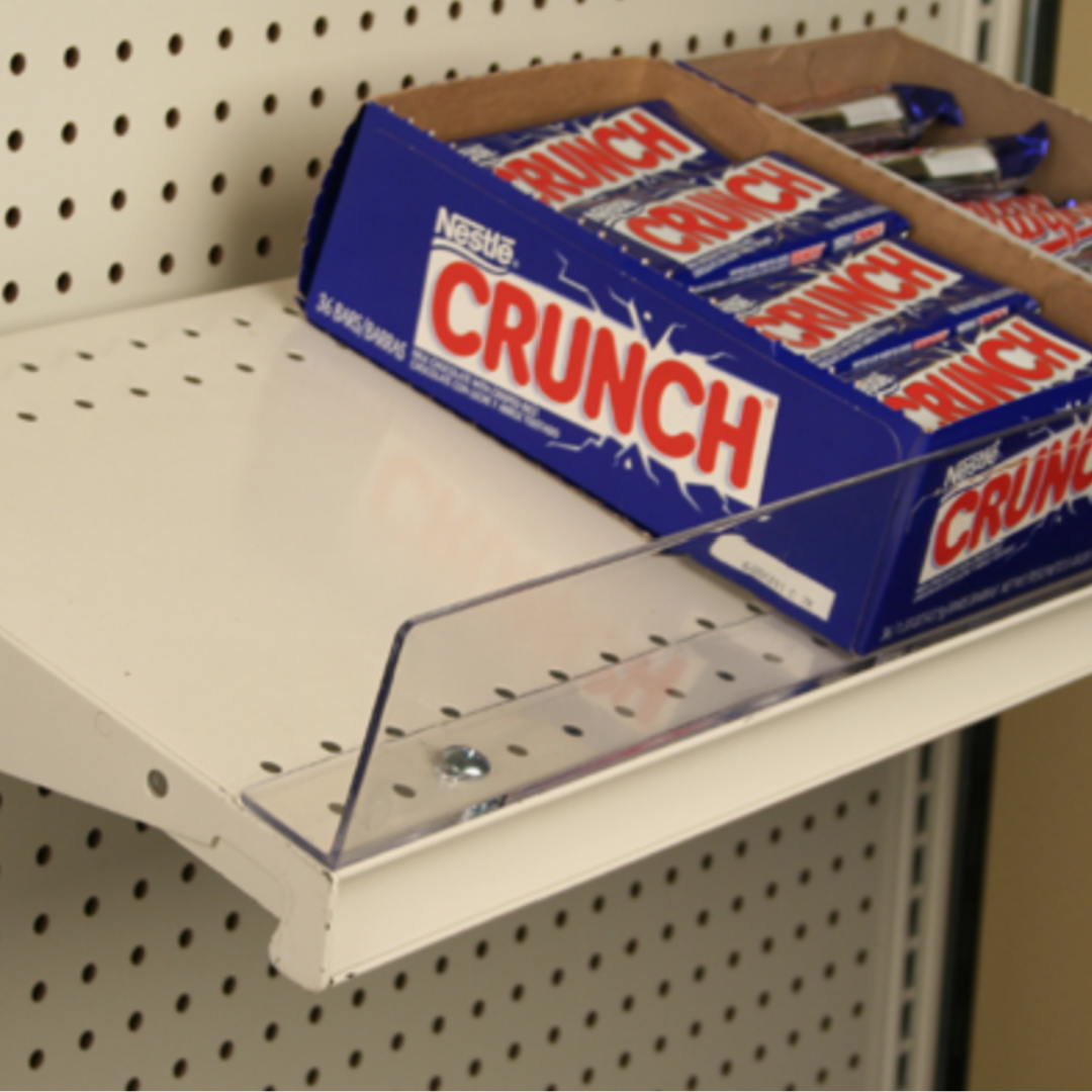 Metal Shelf Retainer for 48? Wide Gondola – Black/White