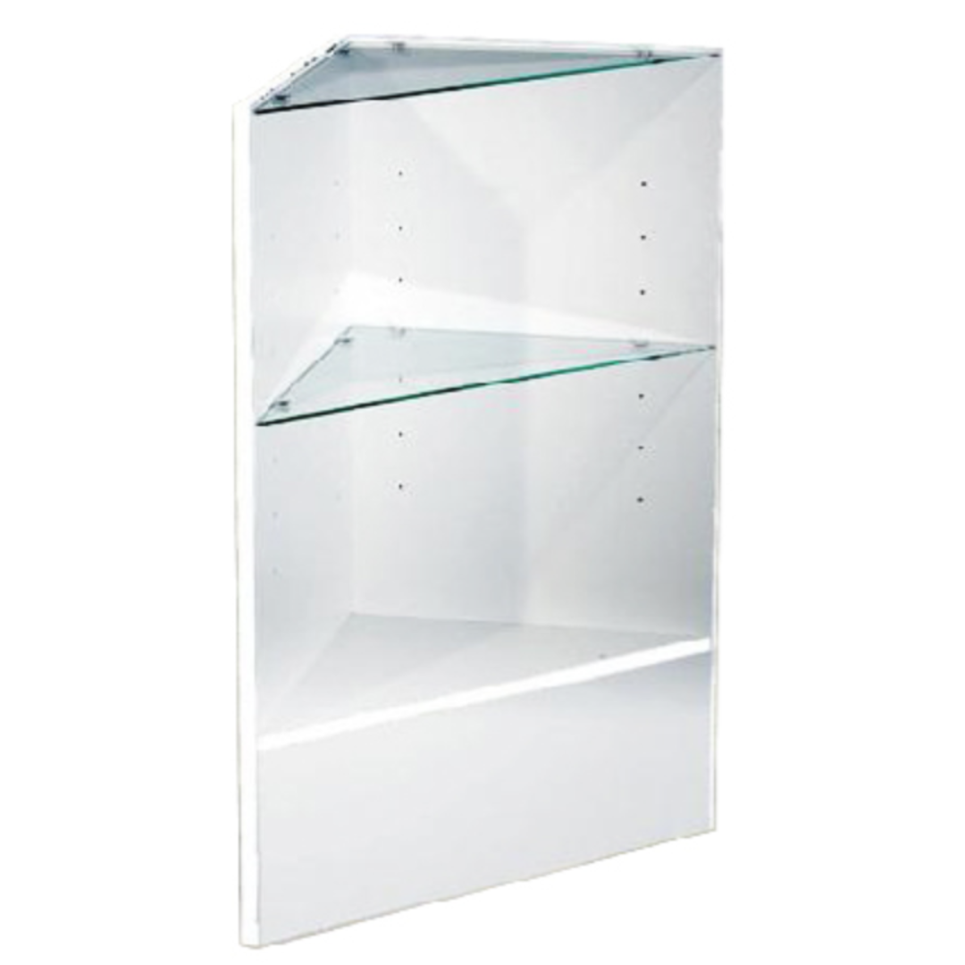 Triangle Corner Unit, White - Display Group Inc