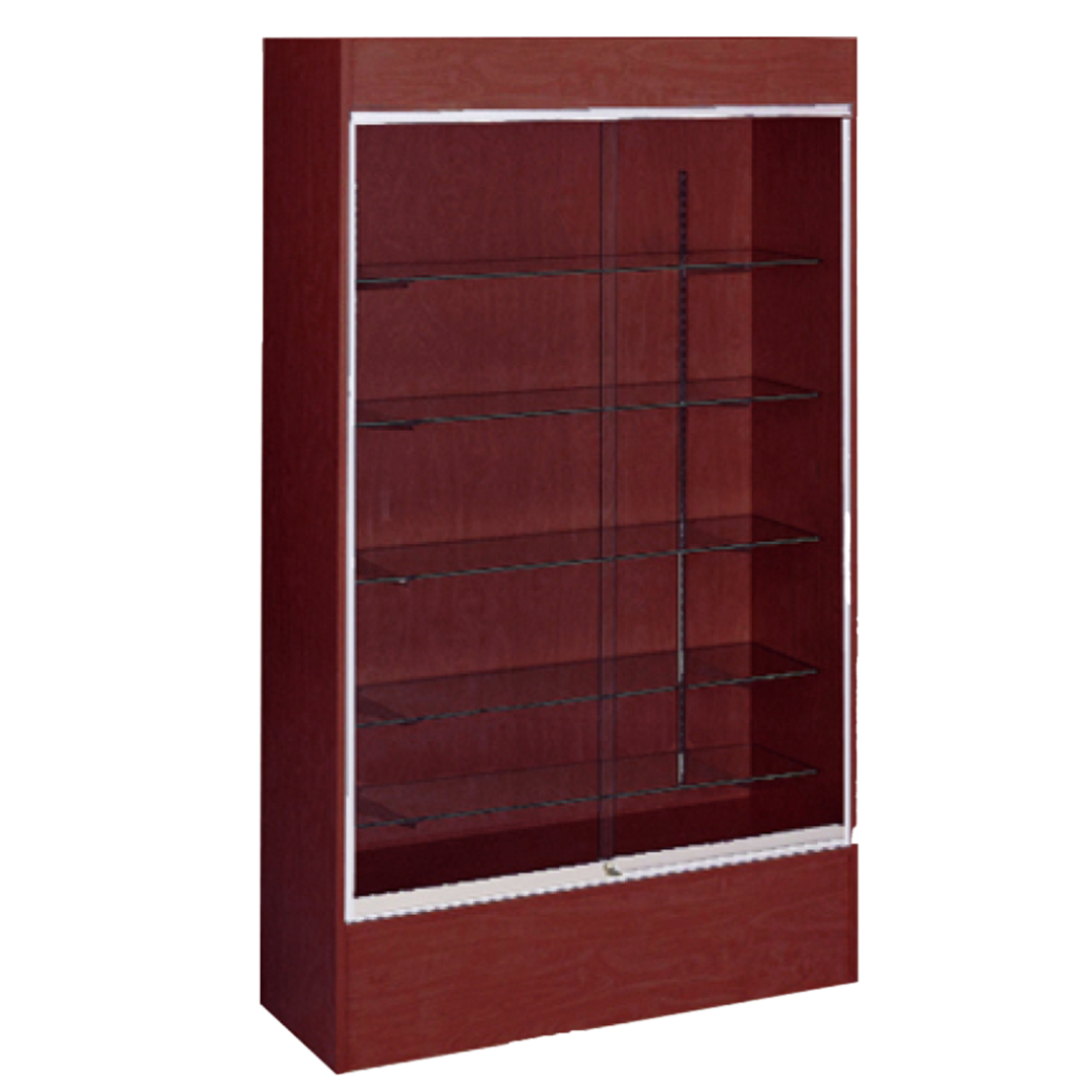 Wall Full Vision Showcase, Cherry - Display Group Inc