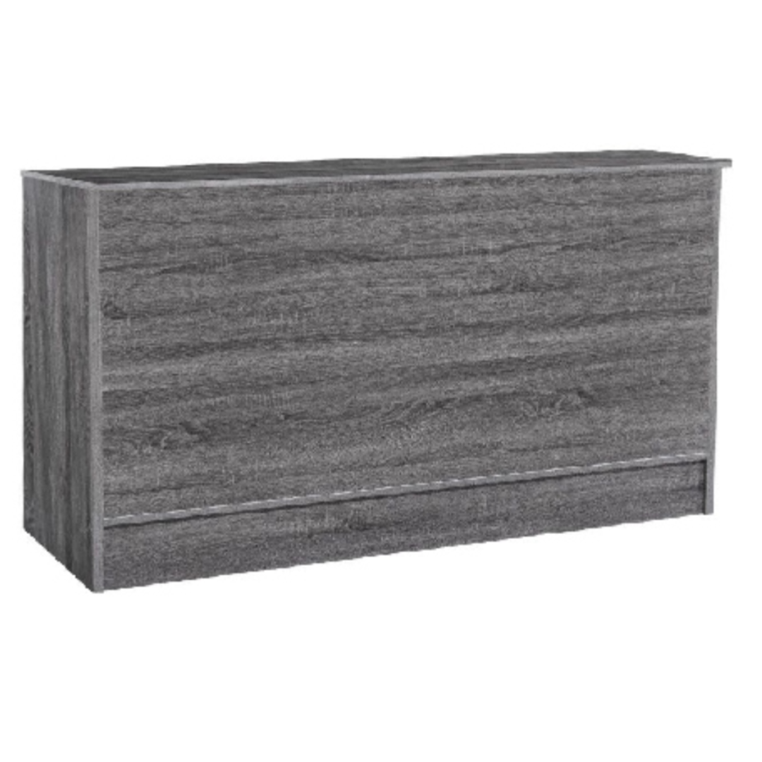 Cash Wrap Counter, Rustic Grey - Display Group Inc