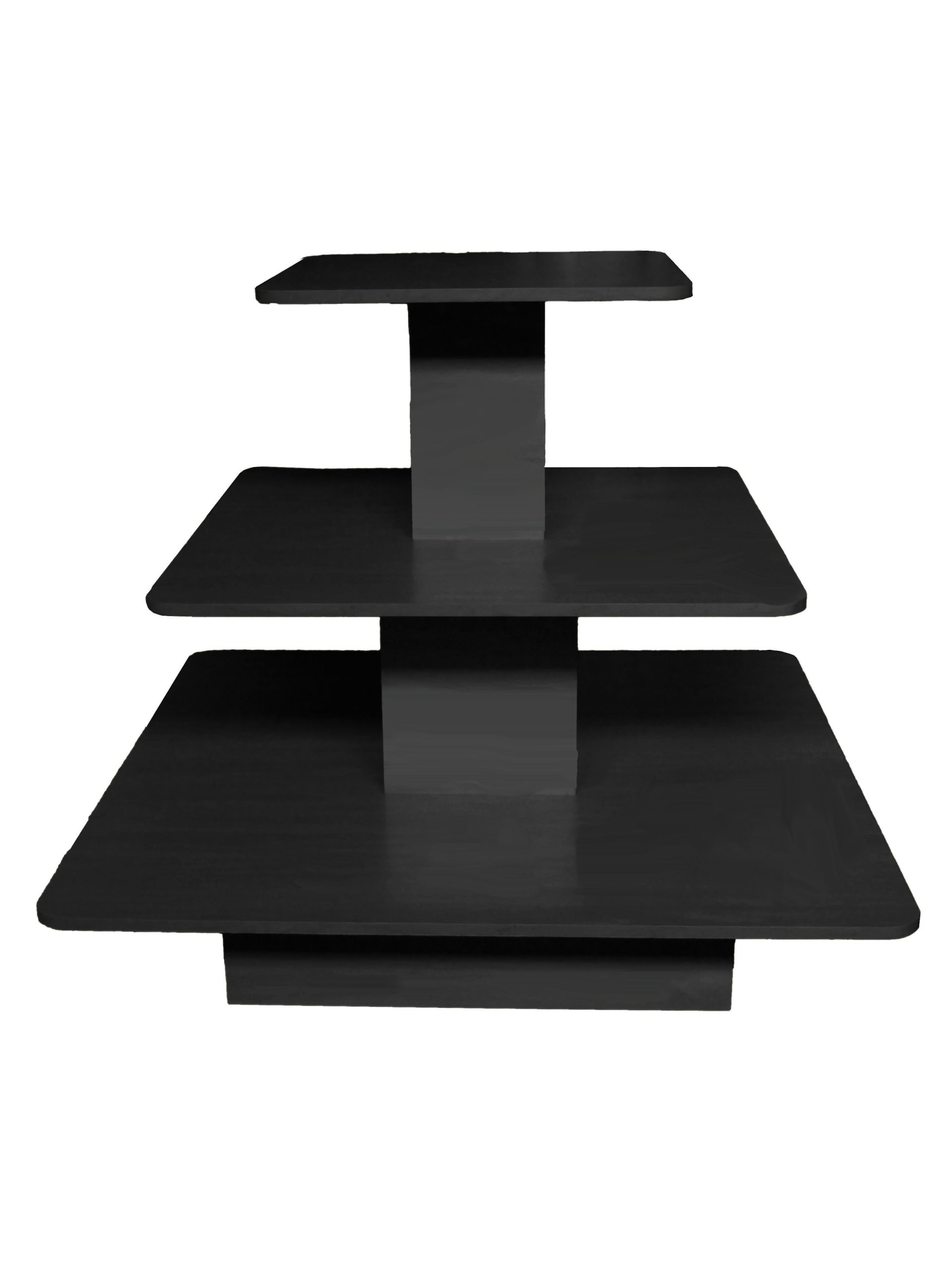 3-Tier Square Merchandising Display Table – Wood Store Fixture ...